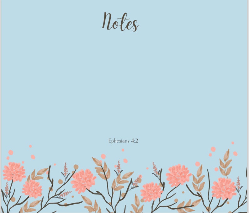 Printable Bible Verse Notes Church Notes Freehand Note Paper INSTANT ...