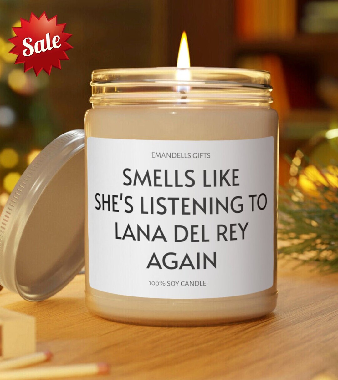 Smells Like She's Playing Lana Del Rey Funny Candle, Lana Del Rey ...