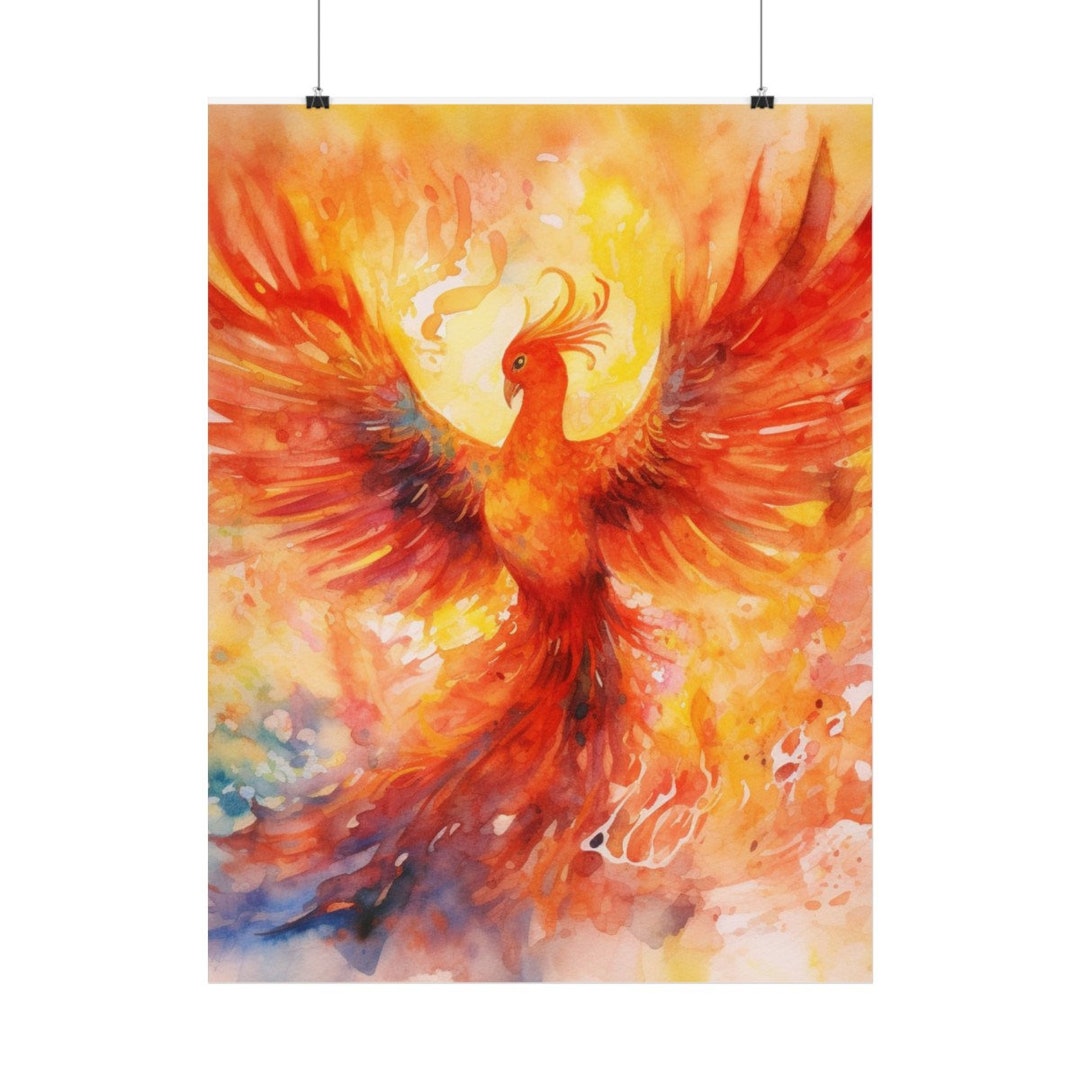 Phoenix Rising, Wall Decor, Wall Art, Phoenix Mythology, Wall Poster ...