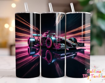 Mclaren 720s Neon Lights 20oz Skinny Tumbler PNG Sublimation Design ...