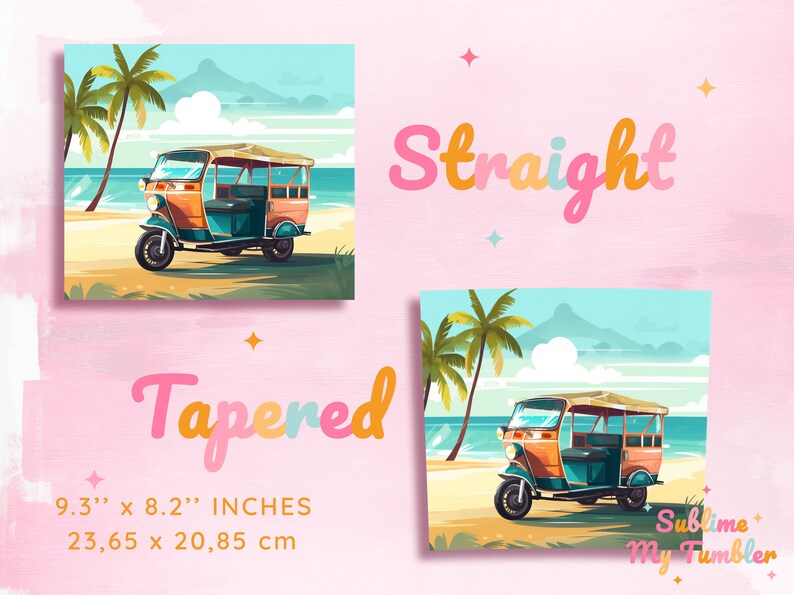Tuk Tuk at the Beach Tumbler Wrap Tuk Tuk Asia 20oz Skinny Tumbler ...