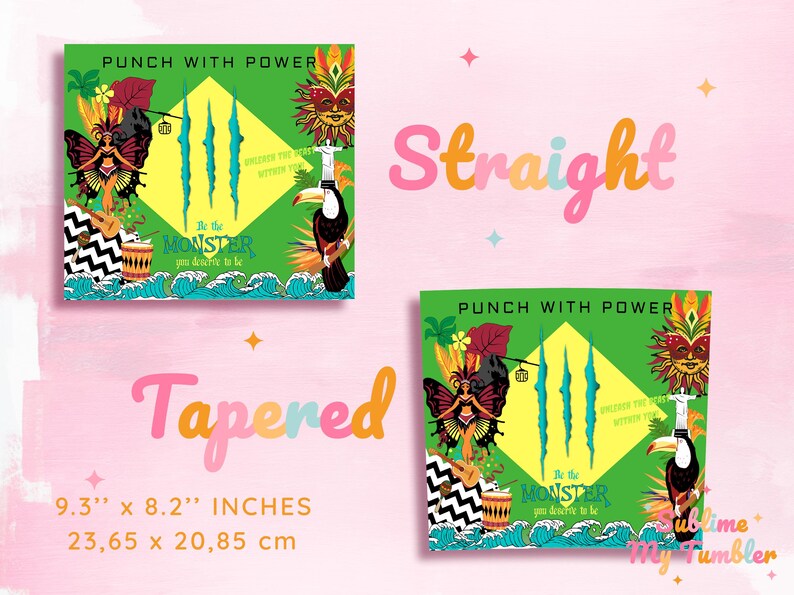 Punch Energy Drink Brazil Monster Tumbler Wrap: 20oz Skinny Tumbler ...