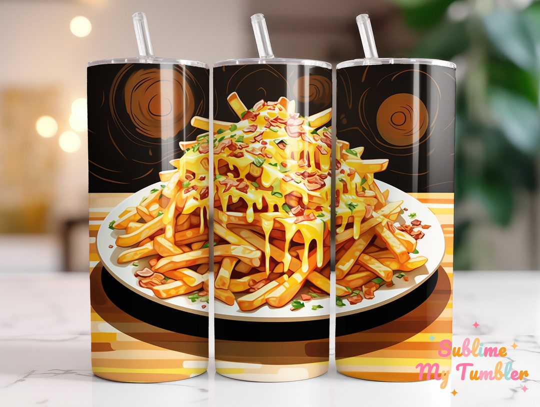 Canadian Poutine Tumbler Wrap: 20oz Skinny Tumbler Sublimation Design ...
