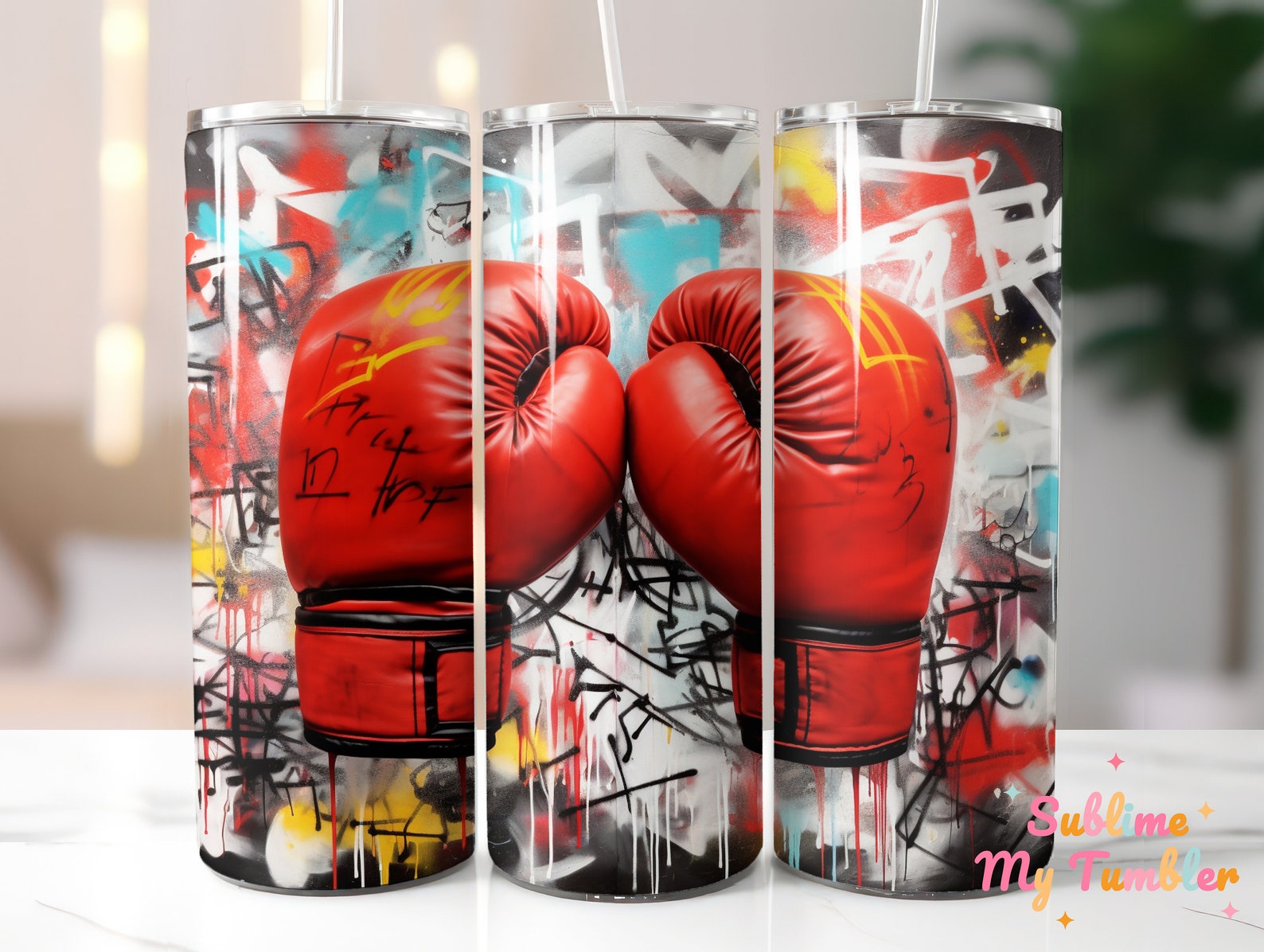 Boxing Gloves Tumbler Wrap Boxing Sublimation 20oz Skinny Tumbler ...
