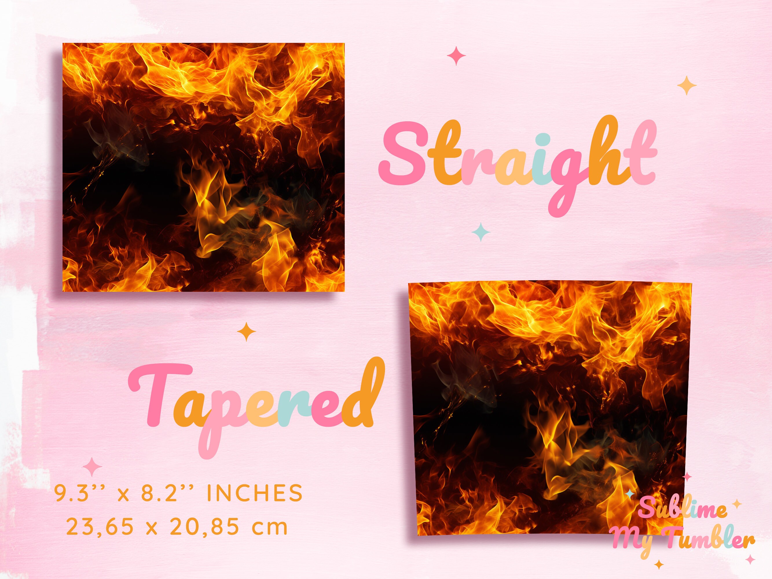 Fire Tumbler, Blazing Fire, Seamless Fire Pattern, 20oz Skinny Tumbler ...