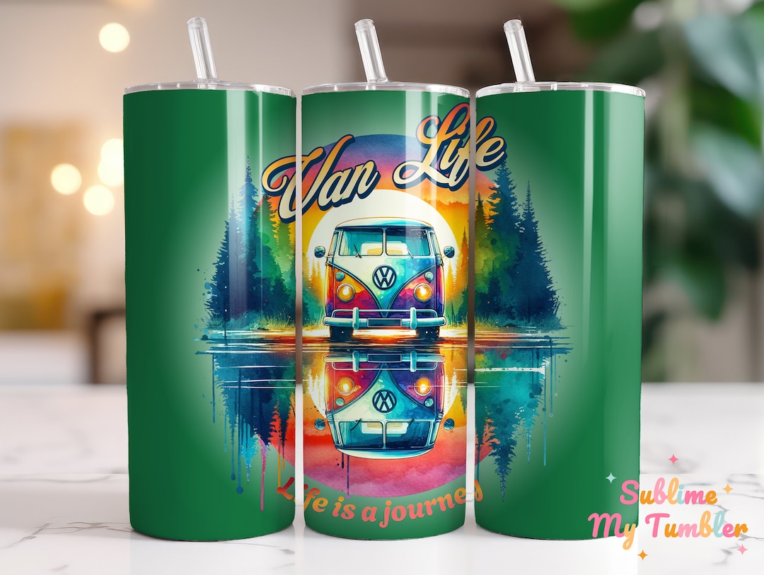 Van Life Combi Tumbler Wrap: 20oz Skinny Tumbler Sublimation Design ...