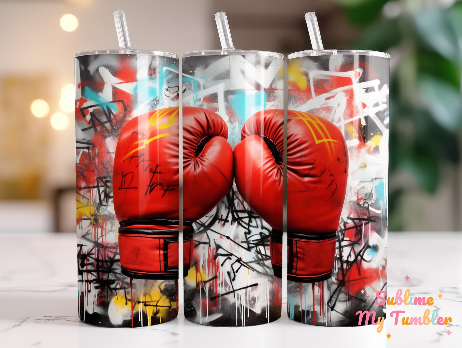 Boxing Gloves Tumbler Wrap Boxing Sublimation 20oz Skinny Tumbler ...