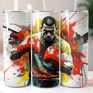 Boxer Tumbler Wrap Fighter Boxing 20oz Skinny Tumbler Sublimation ...