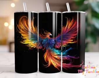 3D Phoenix PNG File/ 20oz Tumbler Wrap/ Sublimation/ Straight File ...