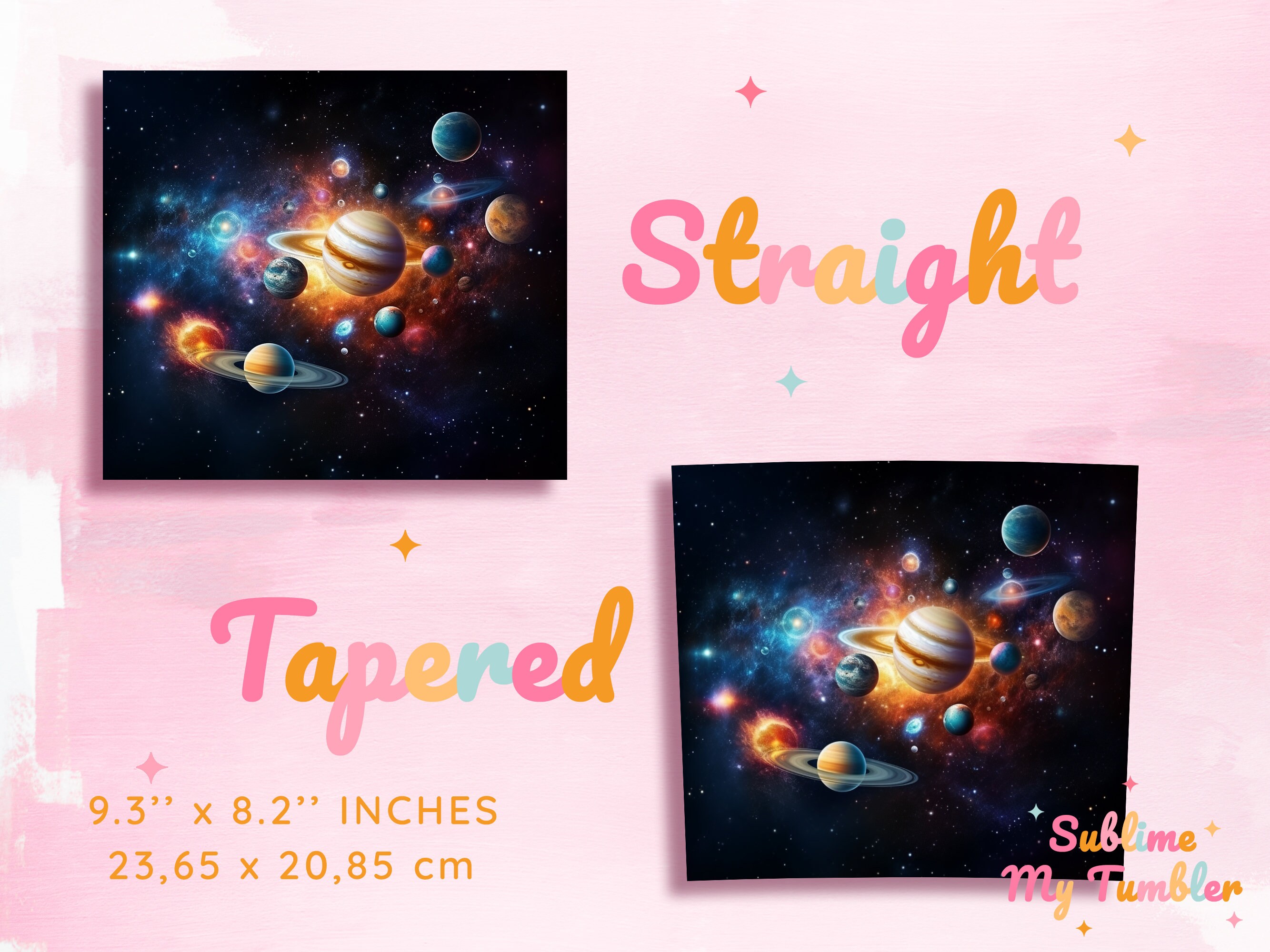 Planets of the Solar System, Solar System Tumbler, 20oz Skinny Tumbler ...