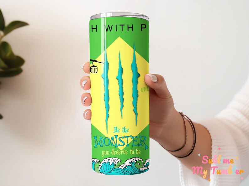 Punch Energy Drink Brazil Monster Tumbler Wrap: 20oz Skinny Tumbler ...