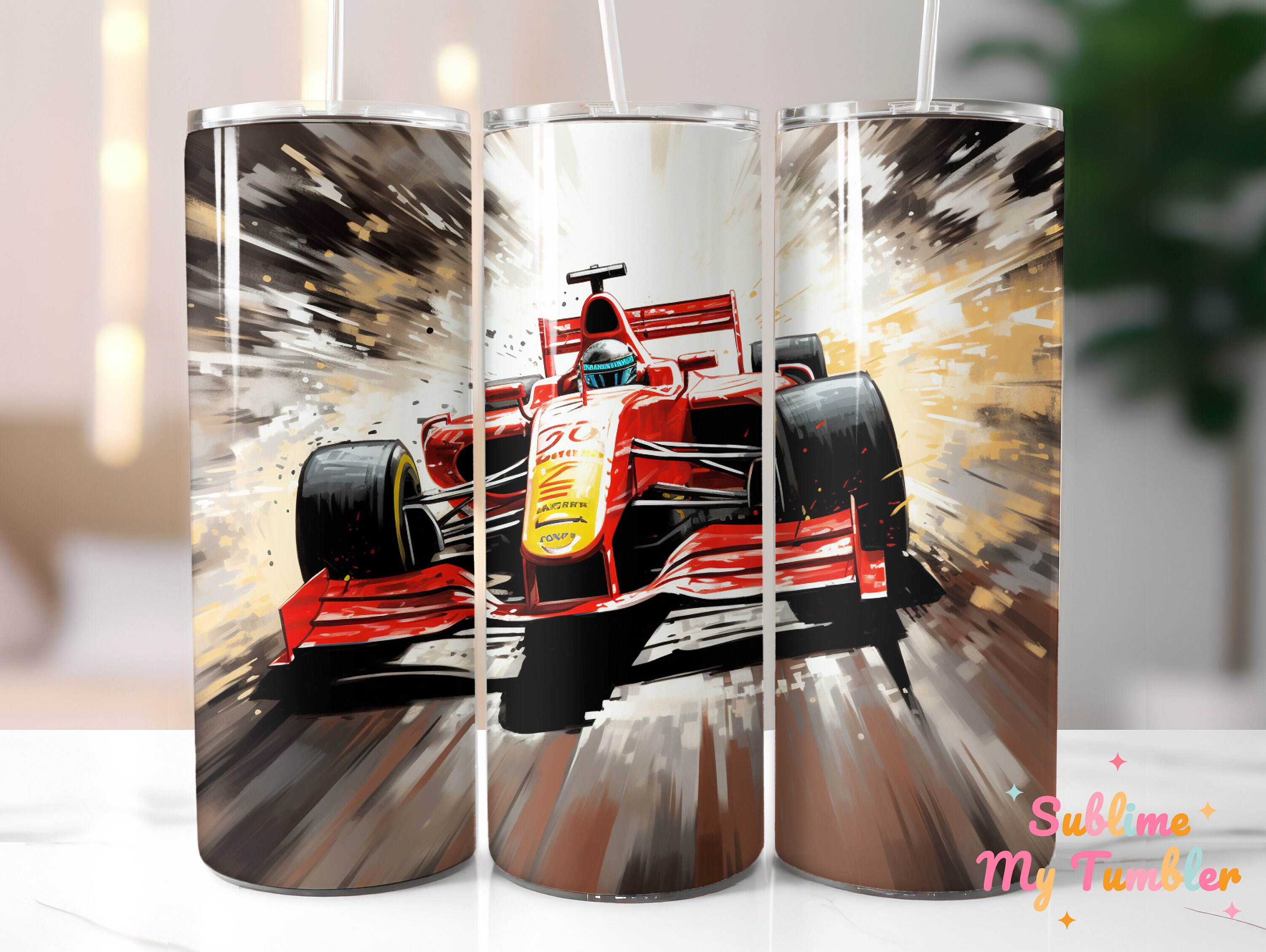 Motorsport Formula One Race Tumbler Wrap: 20oz Skinny Tumbler ...