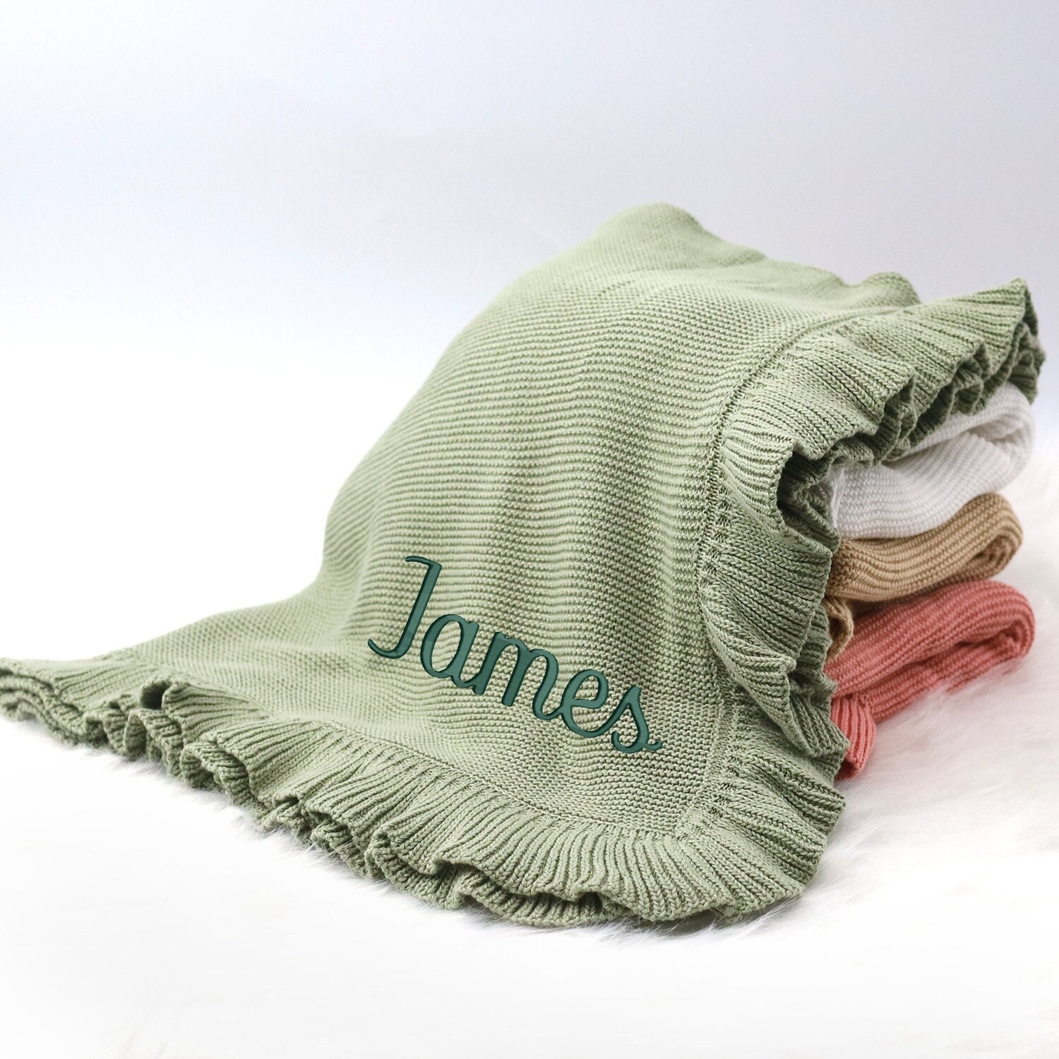 Embroidered Baby Blanket for Girls, Personalized Baby Blankets Name ...
