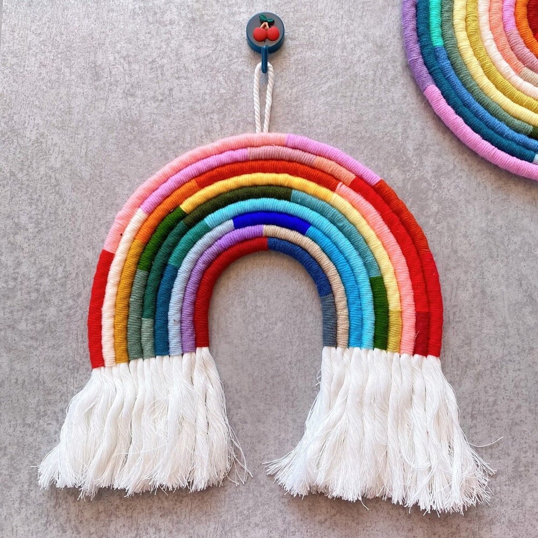 Macrame Boho Rainbow Decor, Nursery Wall Hangings, Baby Room Decor ...