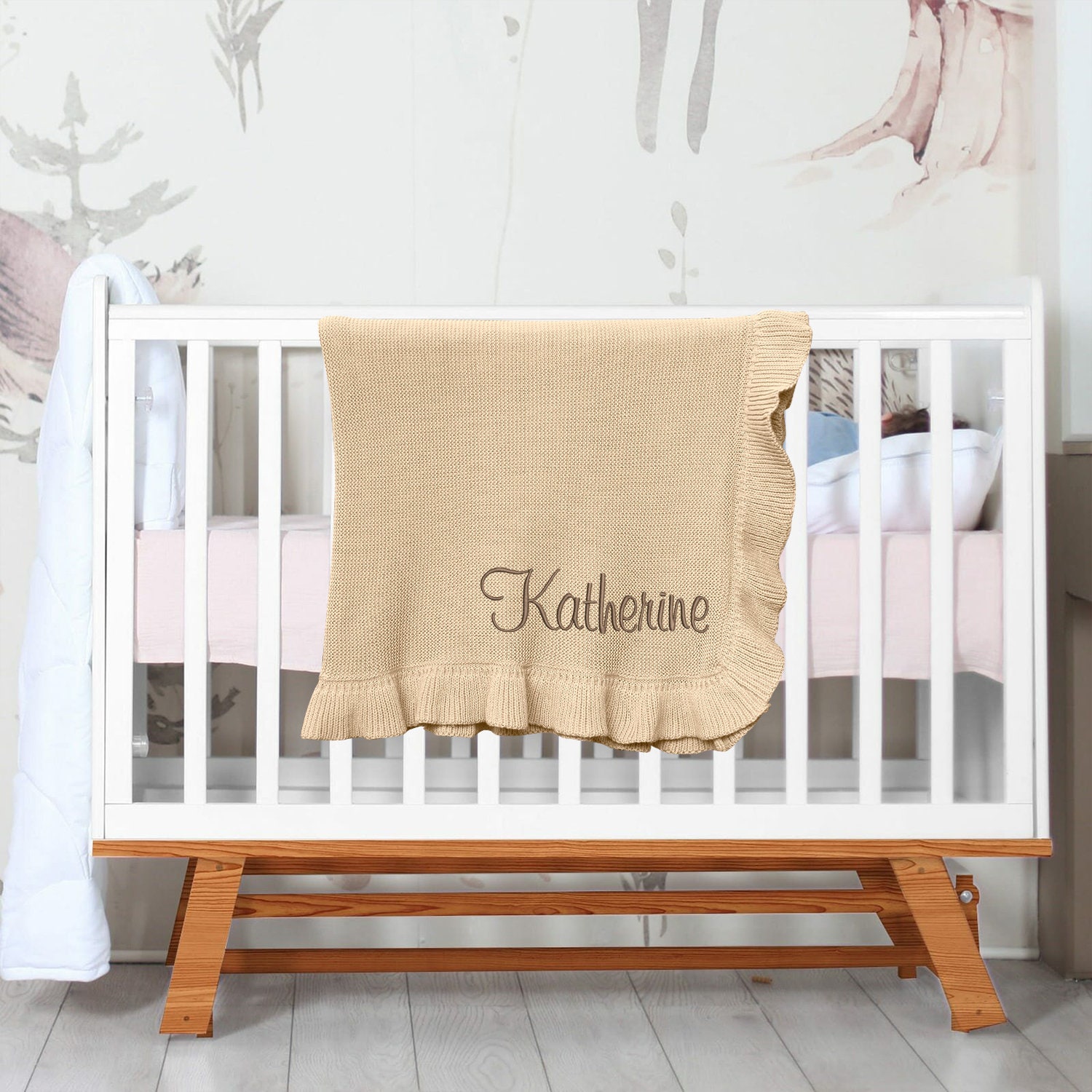 Embroidered Baby Blanket for Girls, Personalized Baby Blankets Name ...