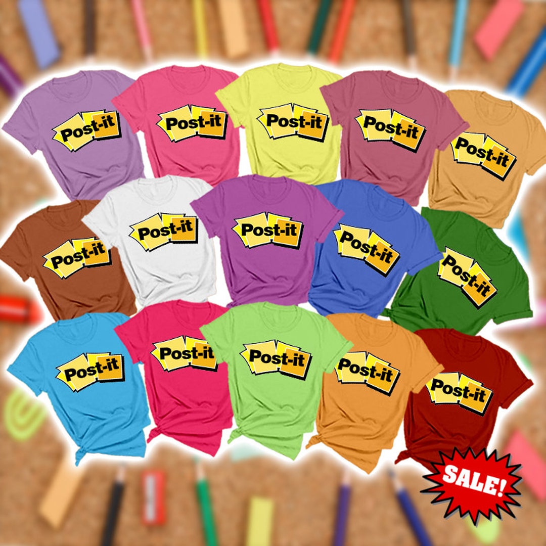 Post-it Costume Group Shirt Office Halloween Costumes School - Etsy
