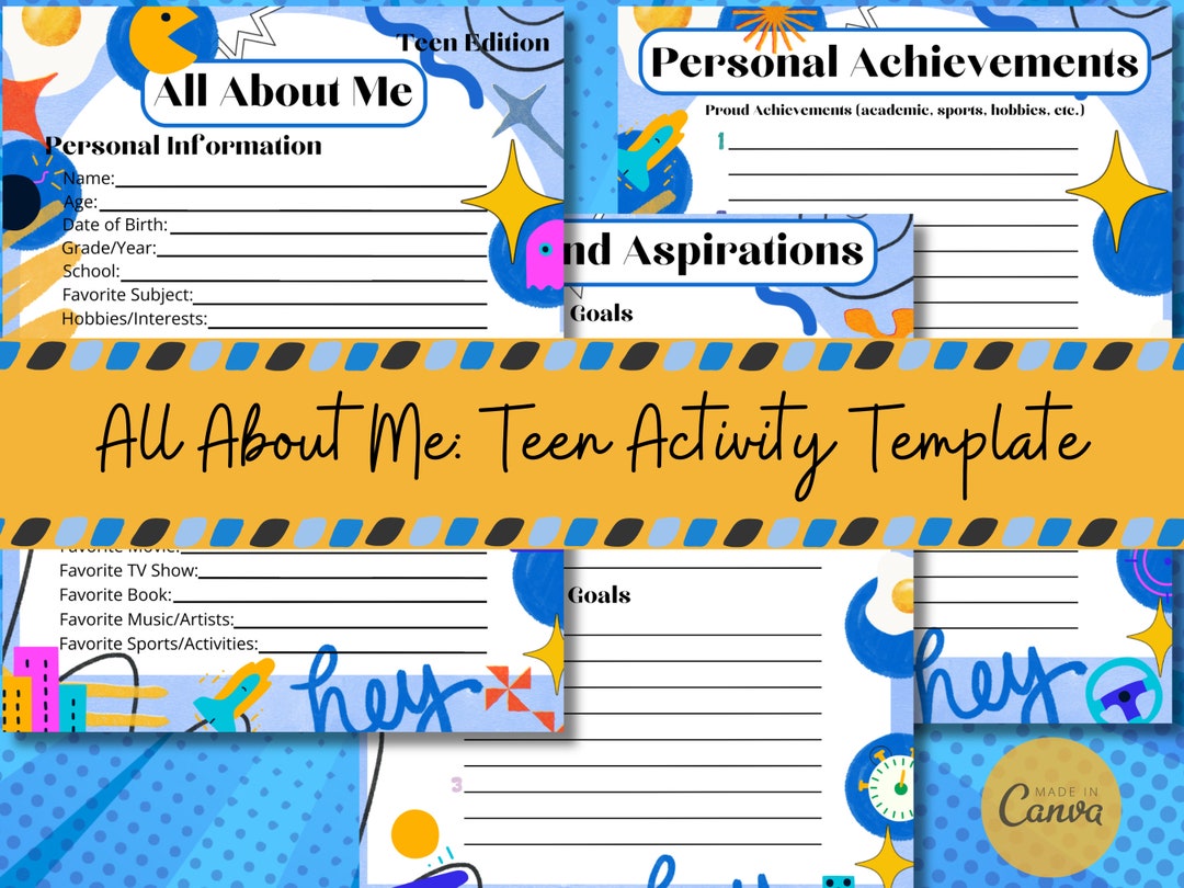 All About Me Printable Template Editable Template Get to Know You My ...
