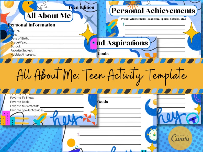 All About Me Printable Template Editable Template Get to Know You My ...
