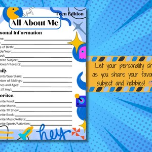 All About Me Printable Template Editable Template Get to Know You My ...