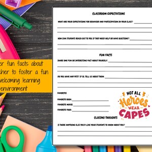 Editable Get to Know the Teacher, All About Me Worksheet, Teacher ...