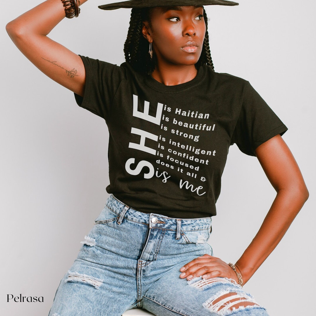 Haitian Woman Shirt, Gift for Haitian Woman, Haiti T-shirt, Haiti ...