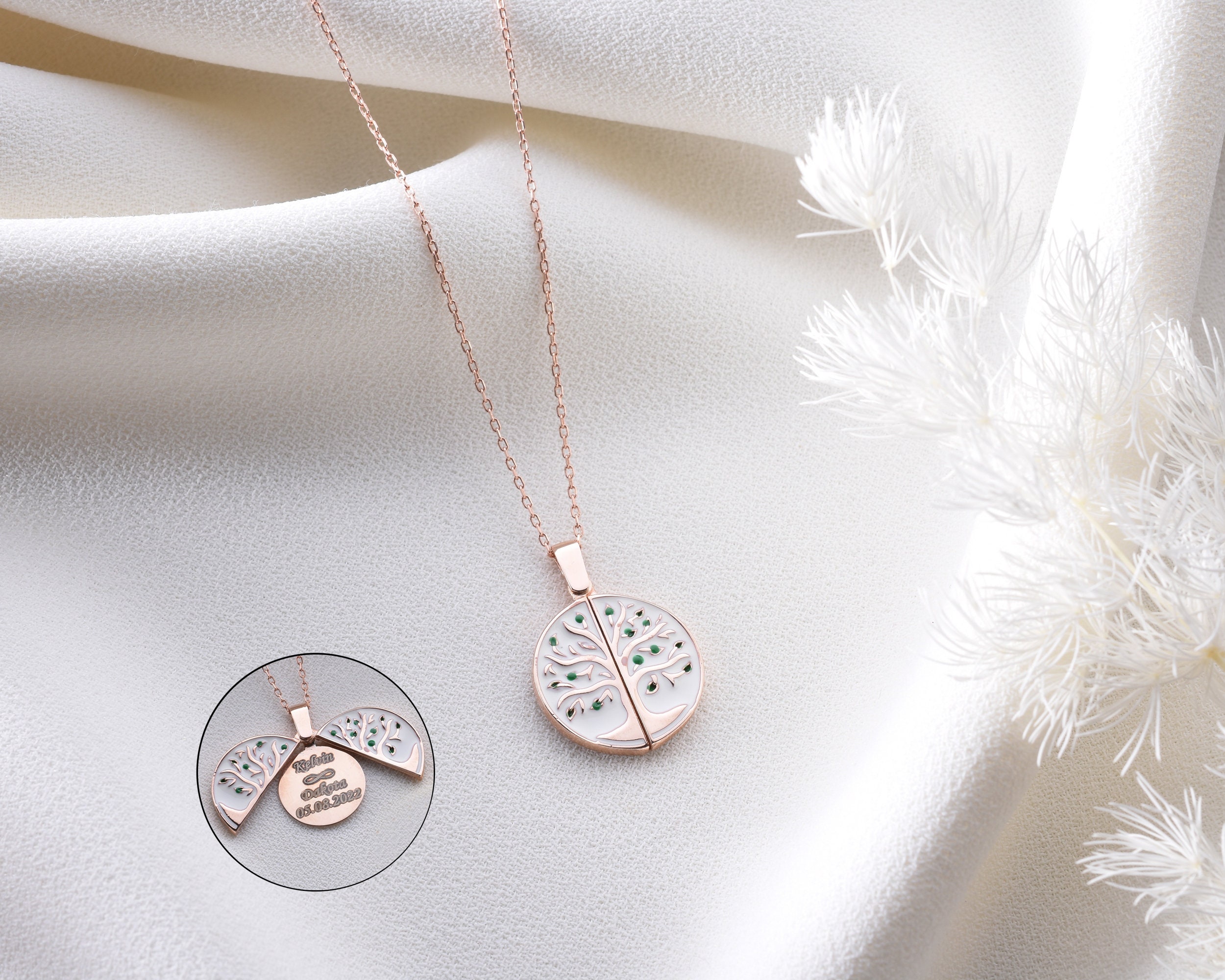 Hidden Names Family Tree Necklace Personalized Life Tree - Etsy