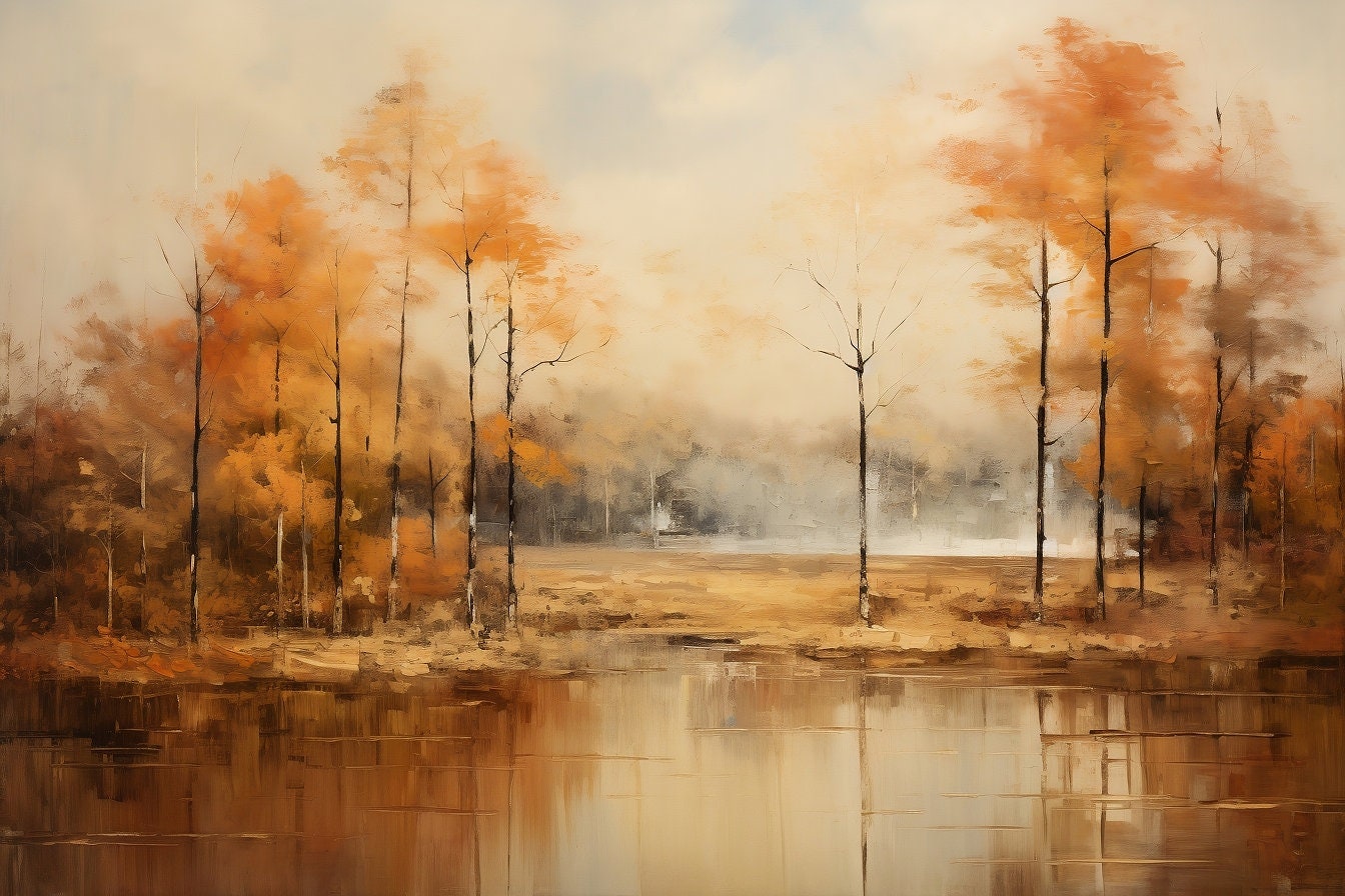 Autumn Landscape Painting Autumn Colors Oil Painting Fall Colors Golden ...