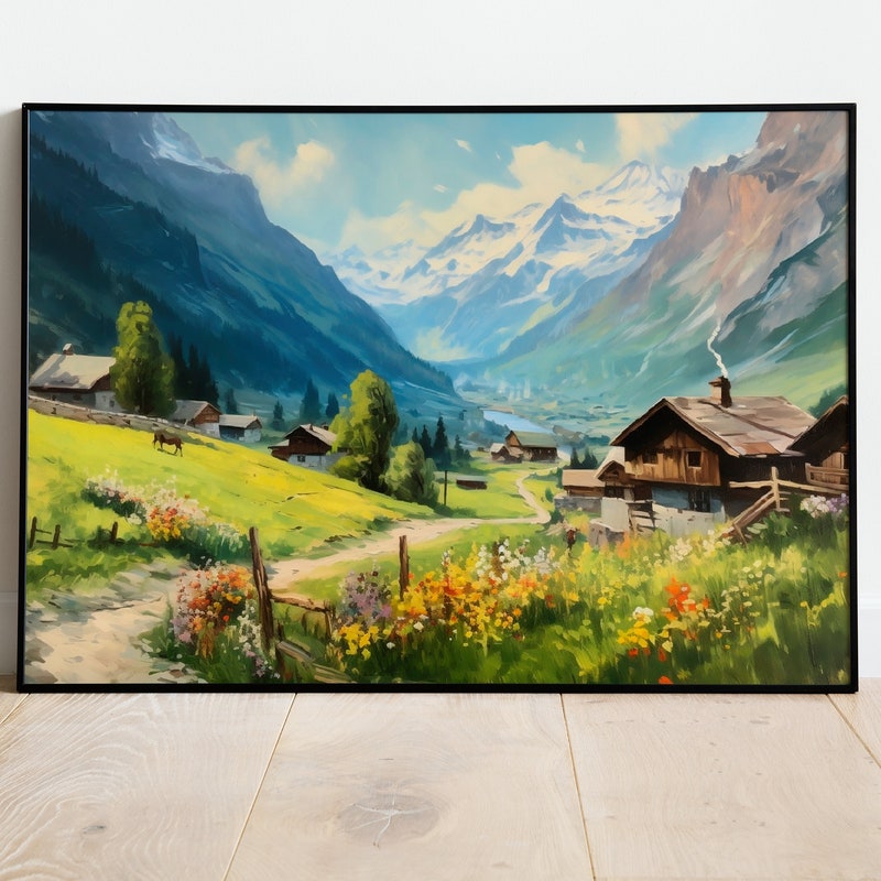 Alpine Painting - Etsy