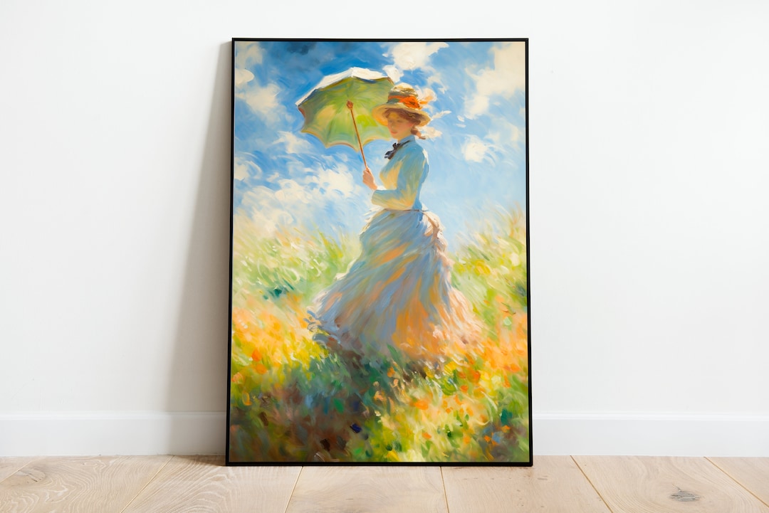 Monet Woman With a Parasol Oil Painting Impressionist Oil Painting ...