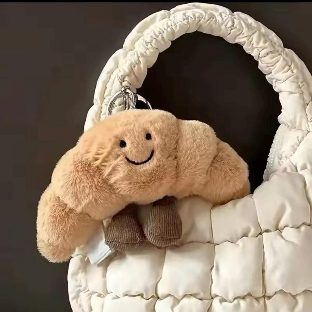 Super Cute Croissant Character Plush Keychain Pre-orders - Etsy