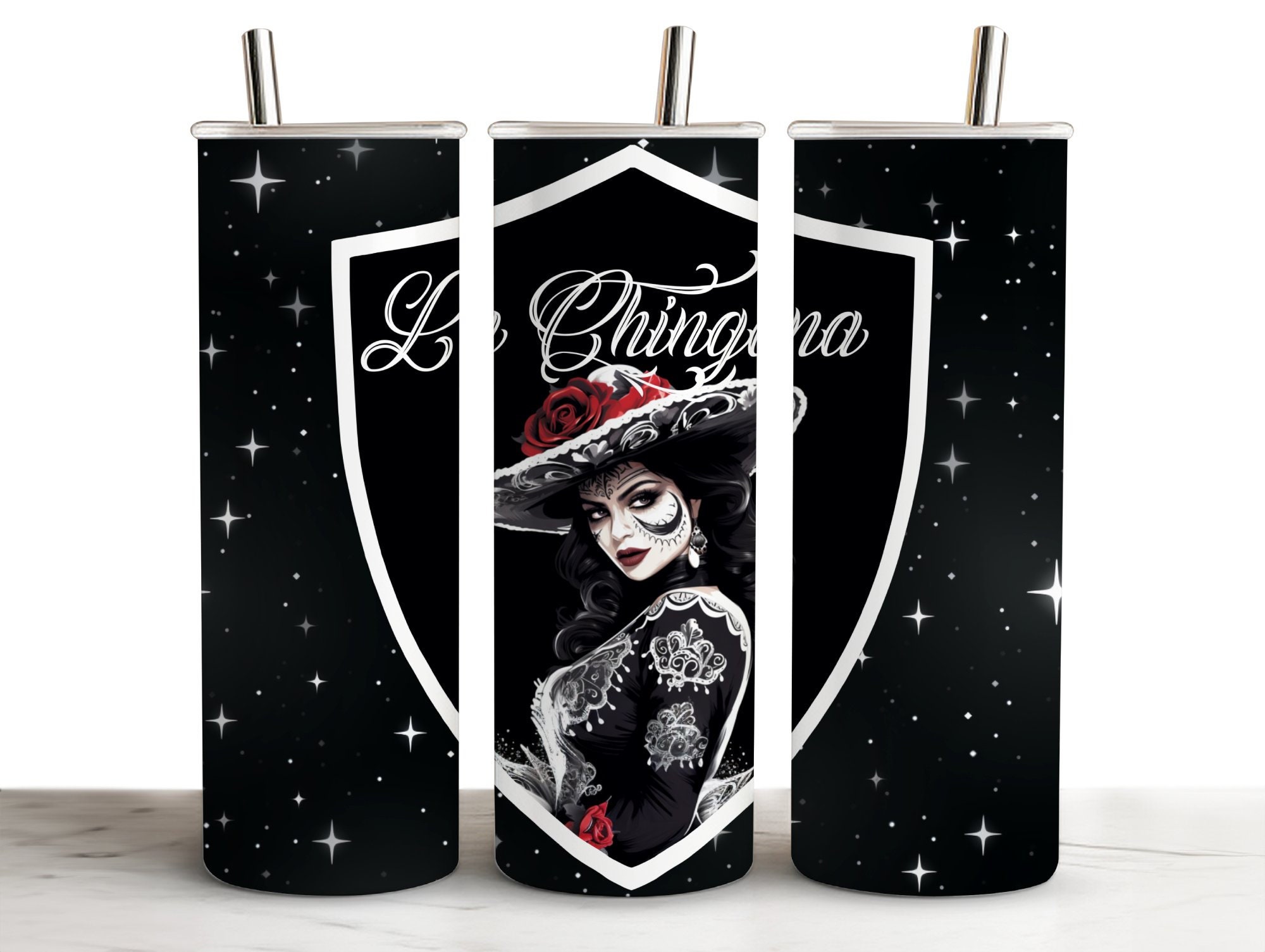 La Chignona 20oz Skinny Tumbler Wrap, PNG, Latina, Raiders, Las Vegas ...