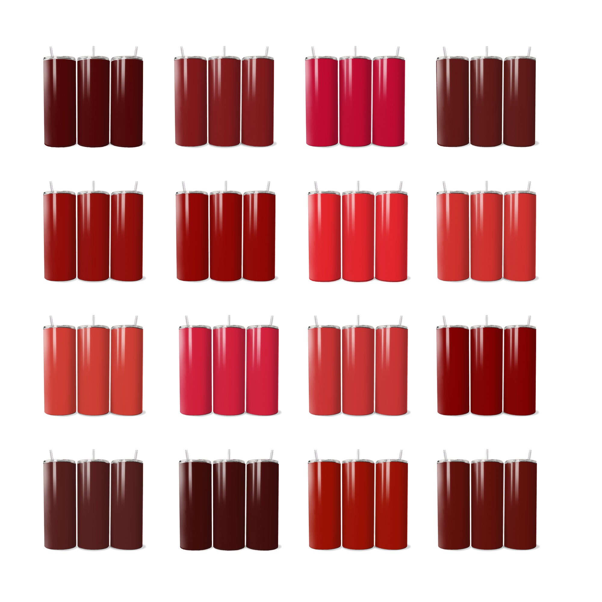 50 Shades of Red Bundle, PNG, 20oz Skinny Tumbler Wraps, Creators Pack ...