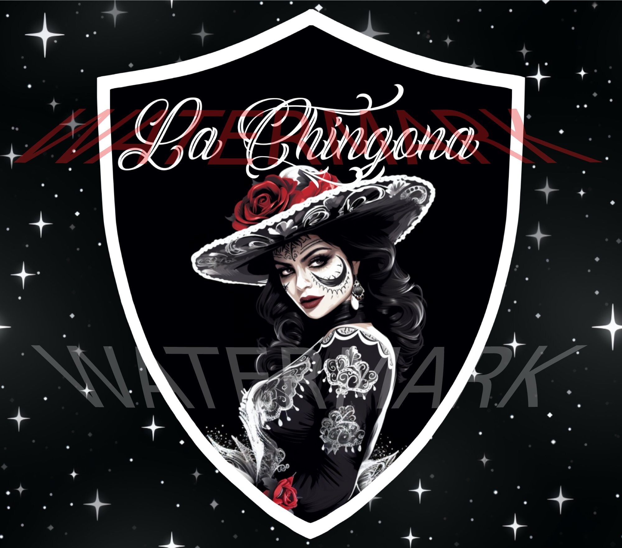 La Chignona 20oz Skinny Tumbler Wrap, PNG, Latina, Raiders, Las Vegas ...