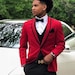 Mens Red 3 Piece Suit, Deep Red Prom Dress for Men, Groomsmen, Men ...