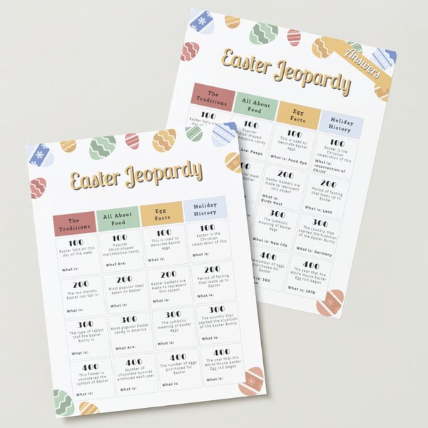 Thanksgiving Jeopardy - Etsy