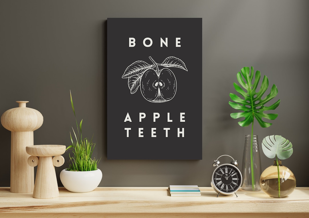 Bone Apple Teeth - Art Print Digital Download - Funny Home Decor Bon ...
