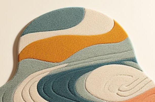 Egg Shape Multicolour Handmade Tufted Rug, Living Room Rug, Kids Room ...