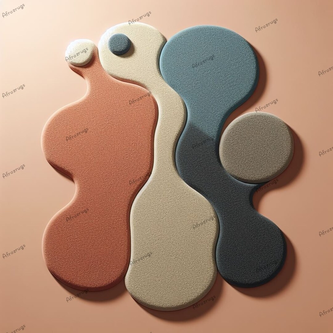 AMOEBA Irregular Shaped Hand Tufted Rug 100% Wool Handmade Area Rug ...