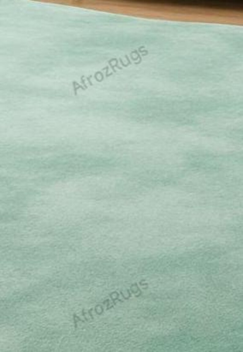 Mint Green Irregular Shape Rug – Modern Organic Puddle Area Carpet for ...