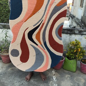 Buy Premium Quality Multicolour Irregular Shape Handmade Tufted Rug ...