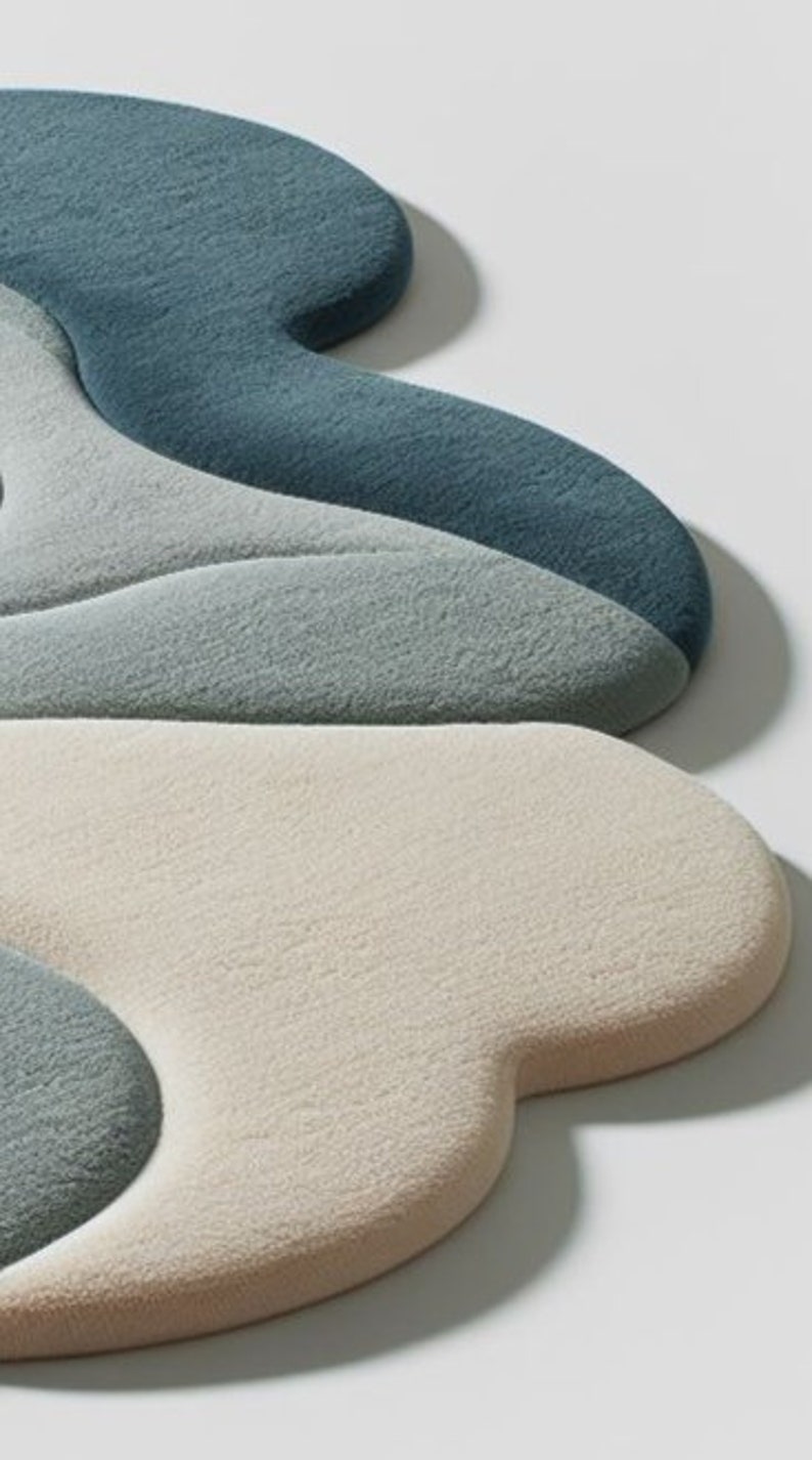 Amoeba Irregular Shape Rug Hand Tufted Rug Woolen Rug 3x5 4x6 5x8 6x9 ...