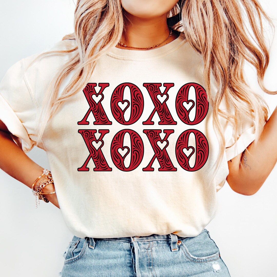 Checkered Xoxo Png for Valentine Red Xoxo Design Trendy Valentine ...