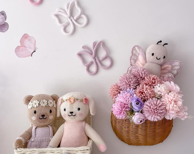 3D Butterfly, Knitted Wire Butterfly, Nursery, Playroom, Wire Art ...