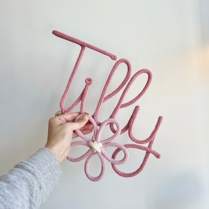 Customised Knitted Name, Knitted Wire Name, Nursery Name Sign, Custom ...