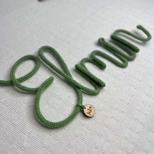 Customised Knitted Name, Knitted Wire Name, Nursery Name Sign, Custom ...
