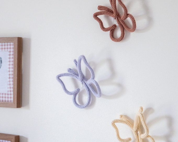 3D Butterfly, Knitted Wire Butterfly, Nursery, Playroom, Wire Art ...