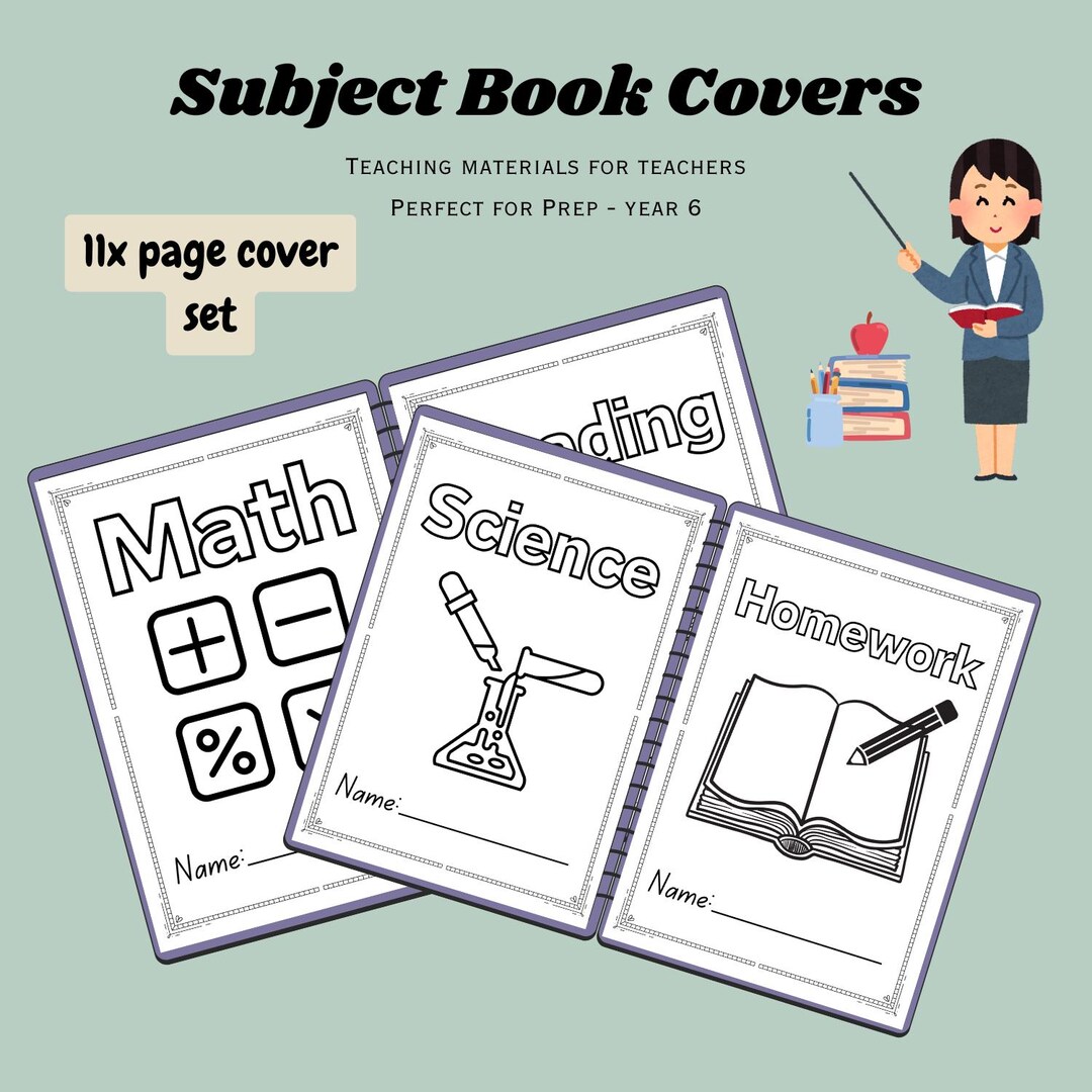 Digital & Printable Subject Covers for Primary School (prep to Year 6 ...