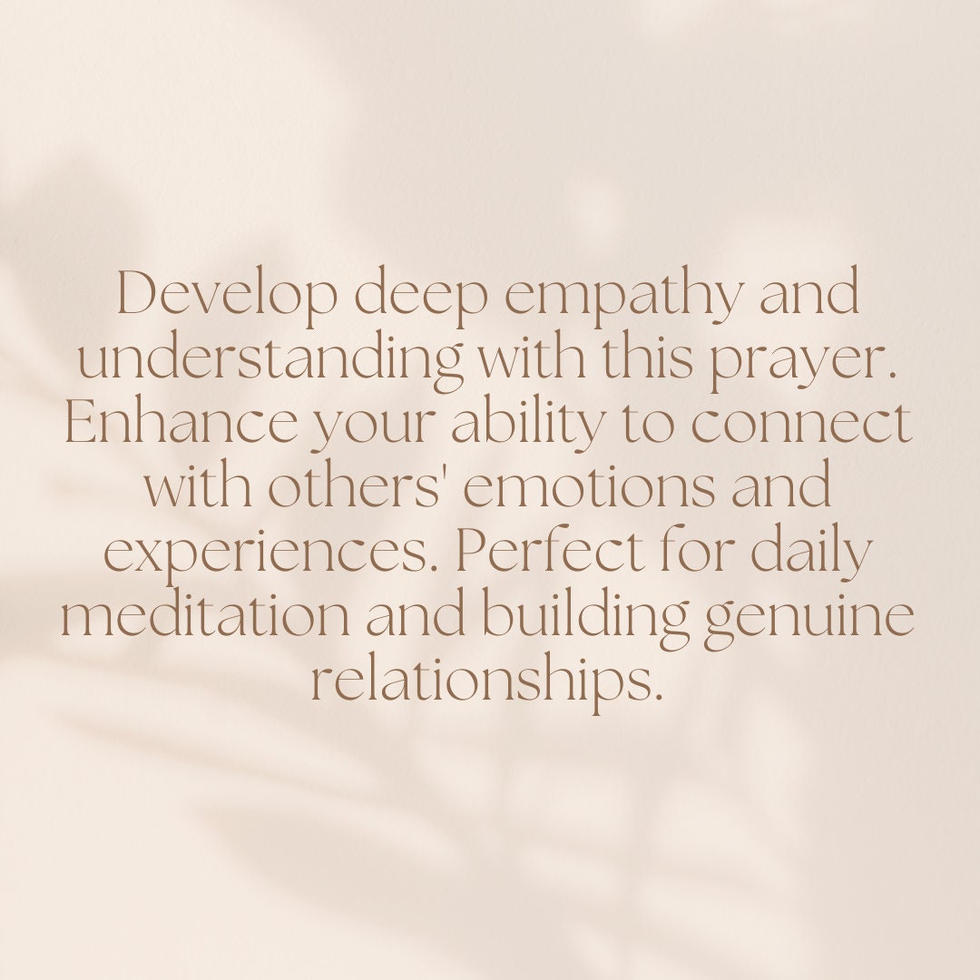 Prayer for Conscious Empathy PDF Develop Deep Empathy and Understanding ...