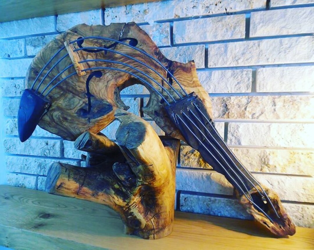 Antique Olive Wood Carving Artwork the Work Was Carved by the Artist ...