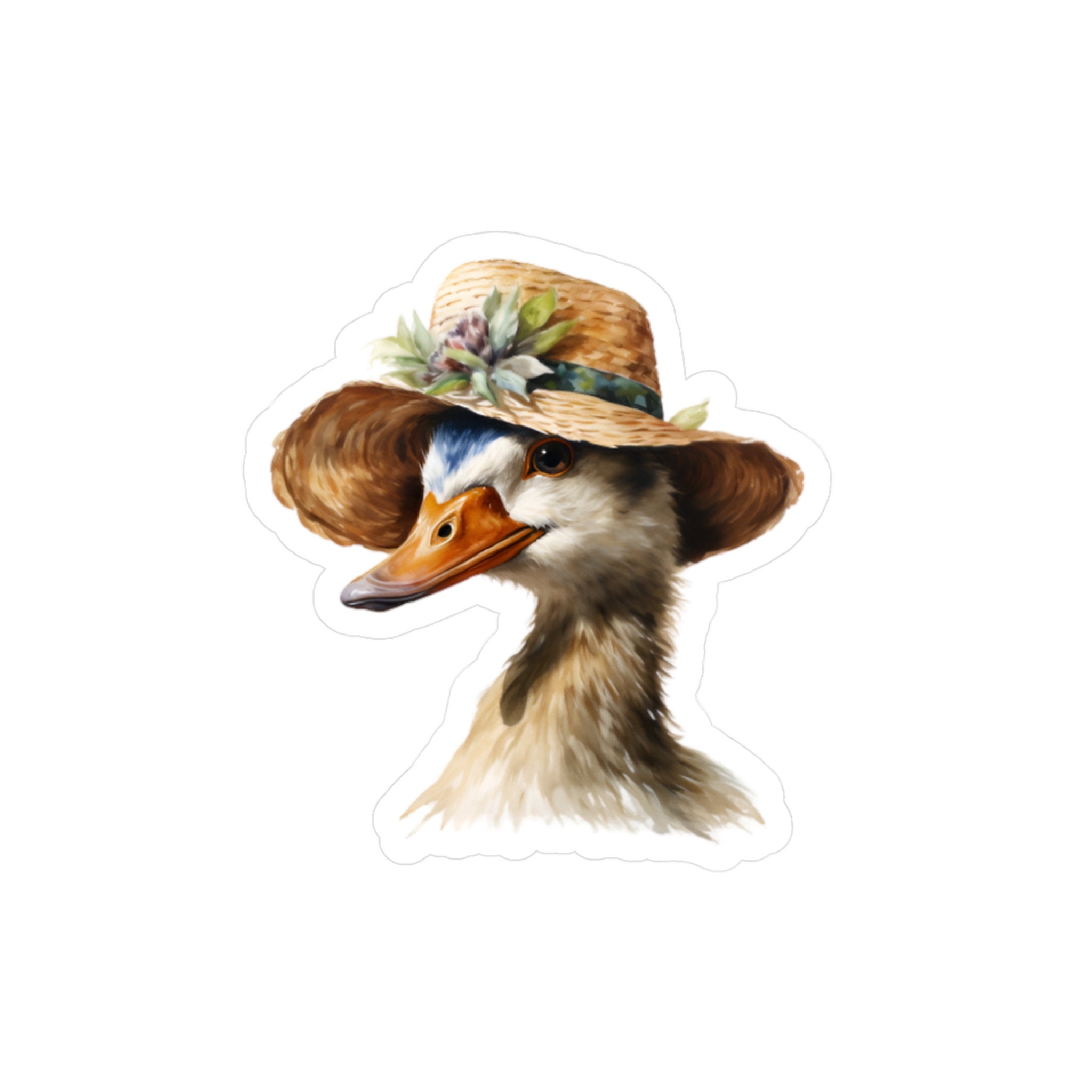 Fancy Duck in a Hat Vinyl Decal - Etsy